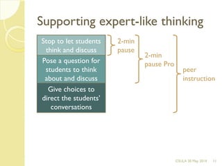 Peer instruction questions to support expert-like thinking | PPT