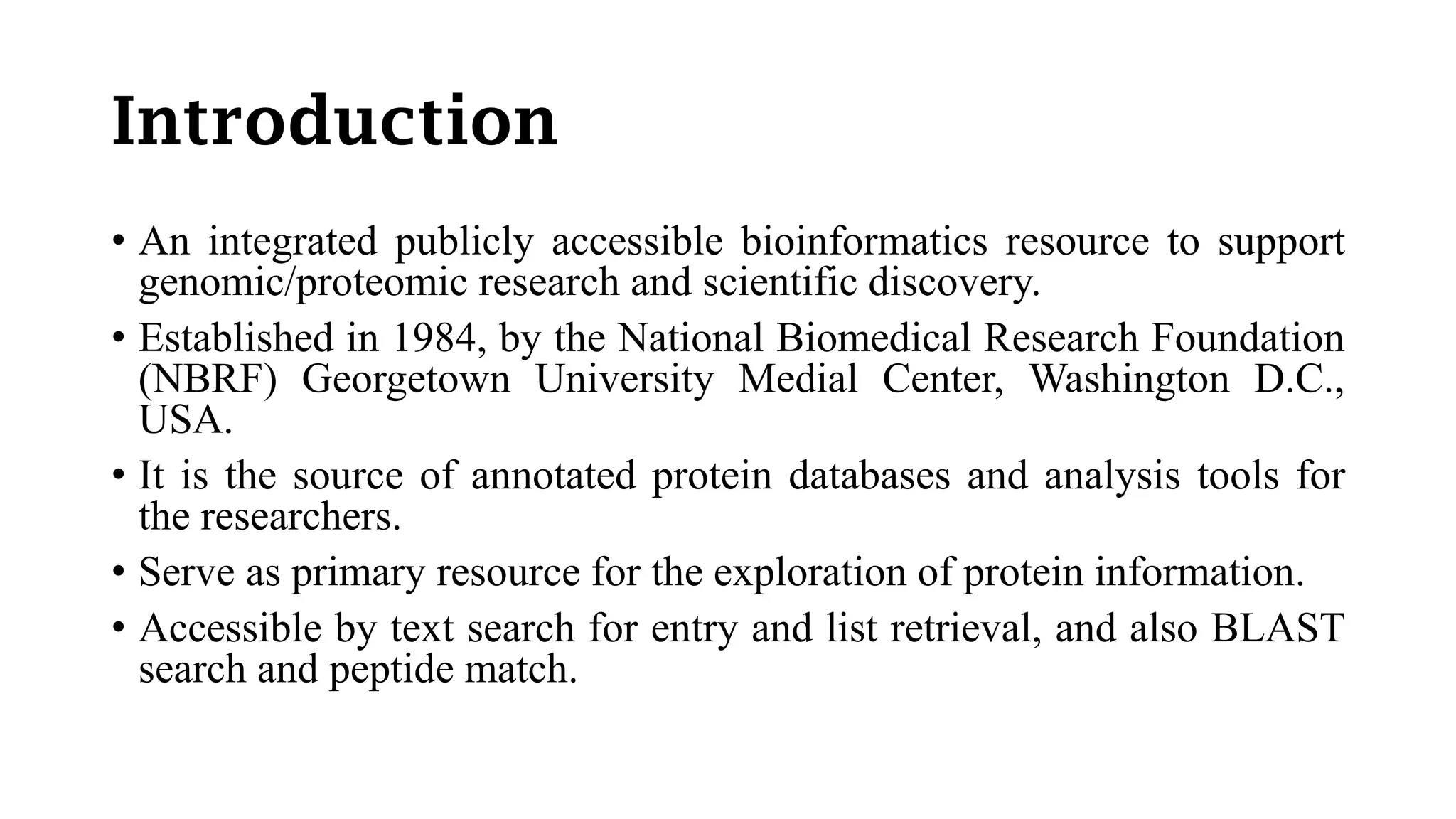 PIR- Protein Information Resource | PDF