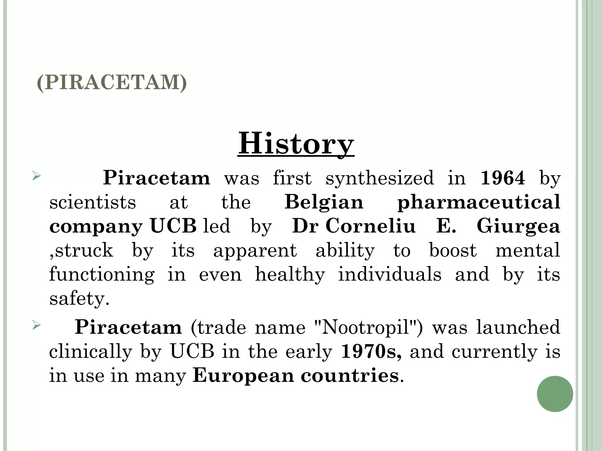 Piracetam | PPT