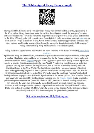 Piracy Essay | PDF