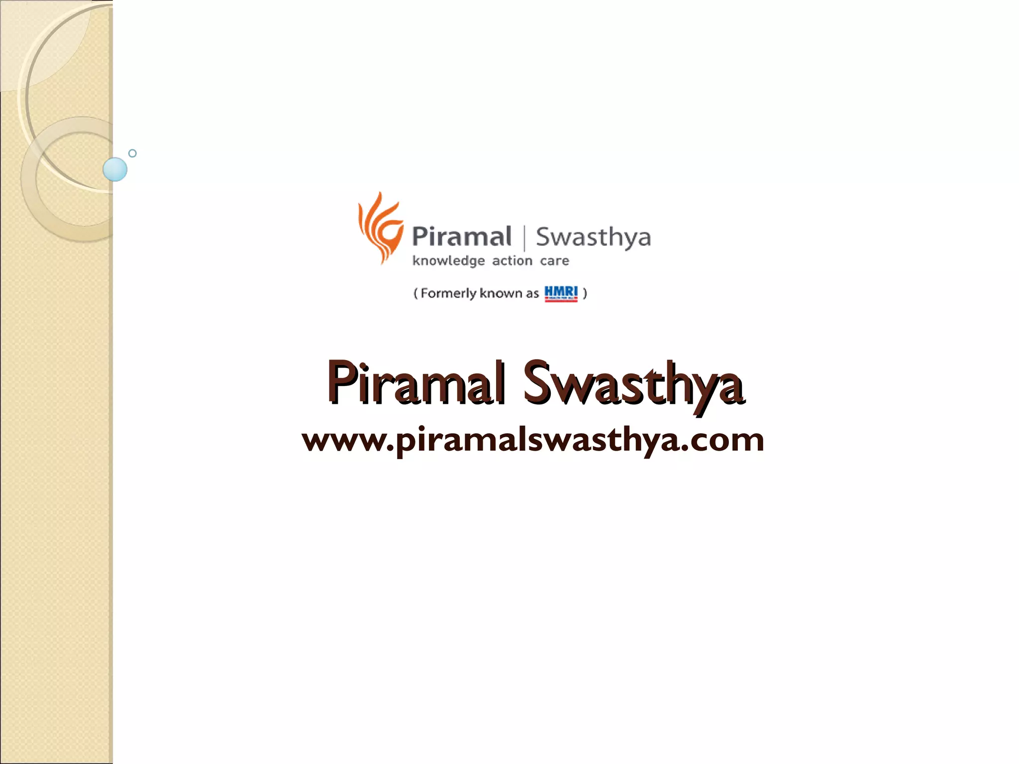 Healthcare NGO in India | Piramal Swasthya | PPT