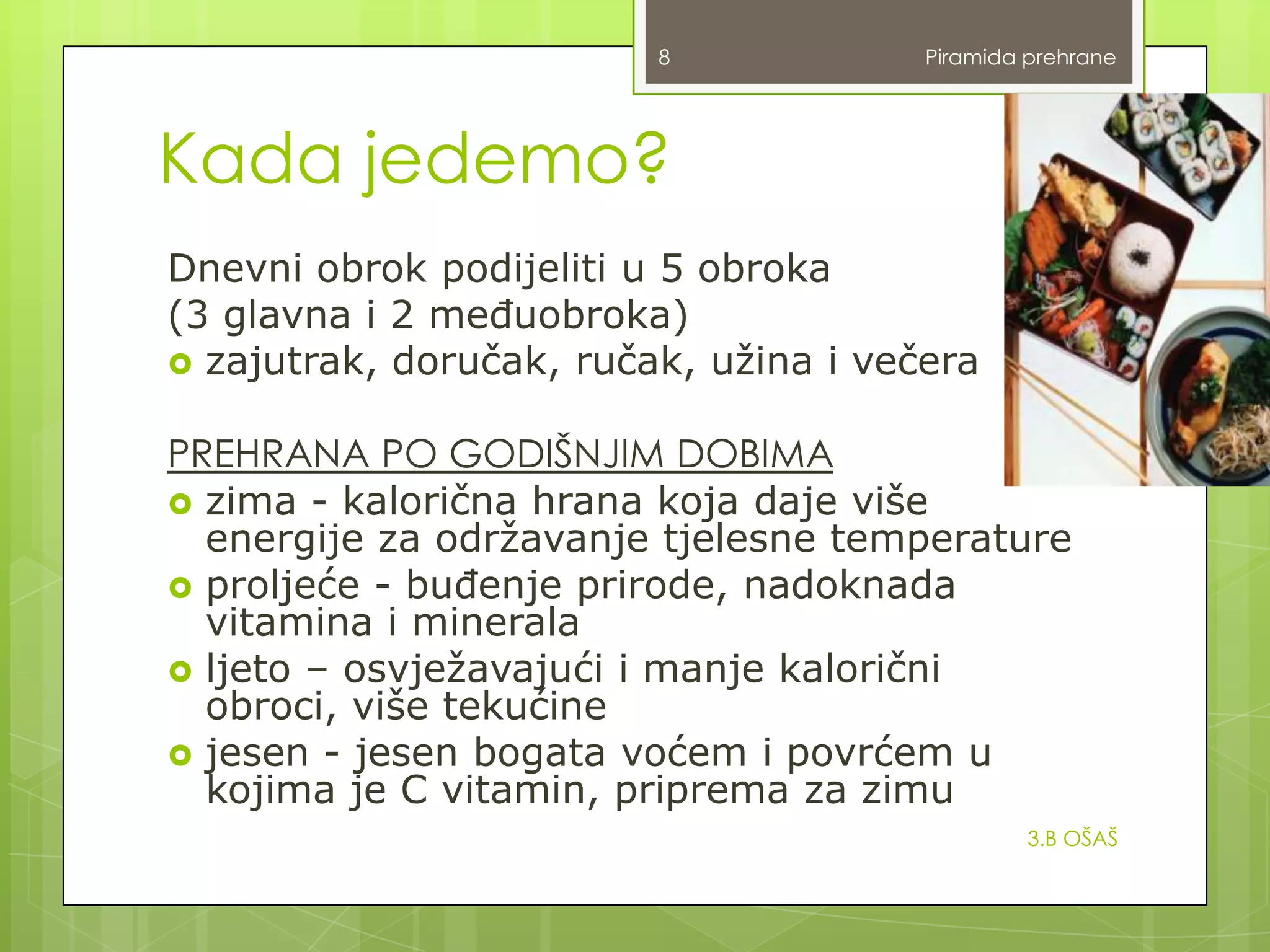 Piramida zdrave prehrane | PPTX