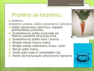 Piramida zdrave prehrane | PPTX