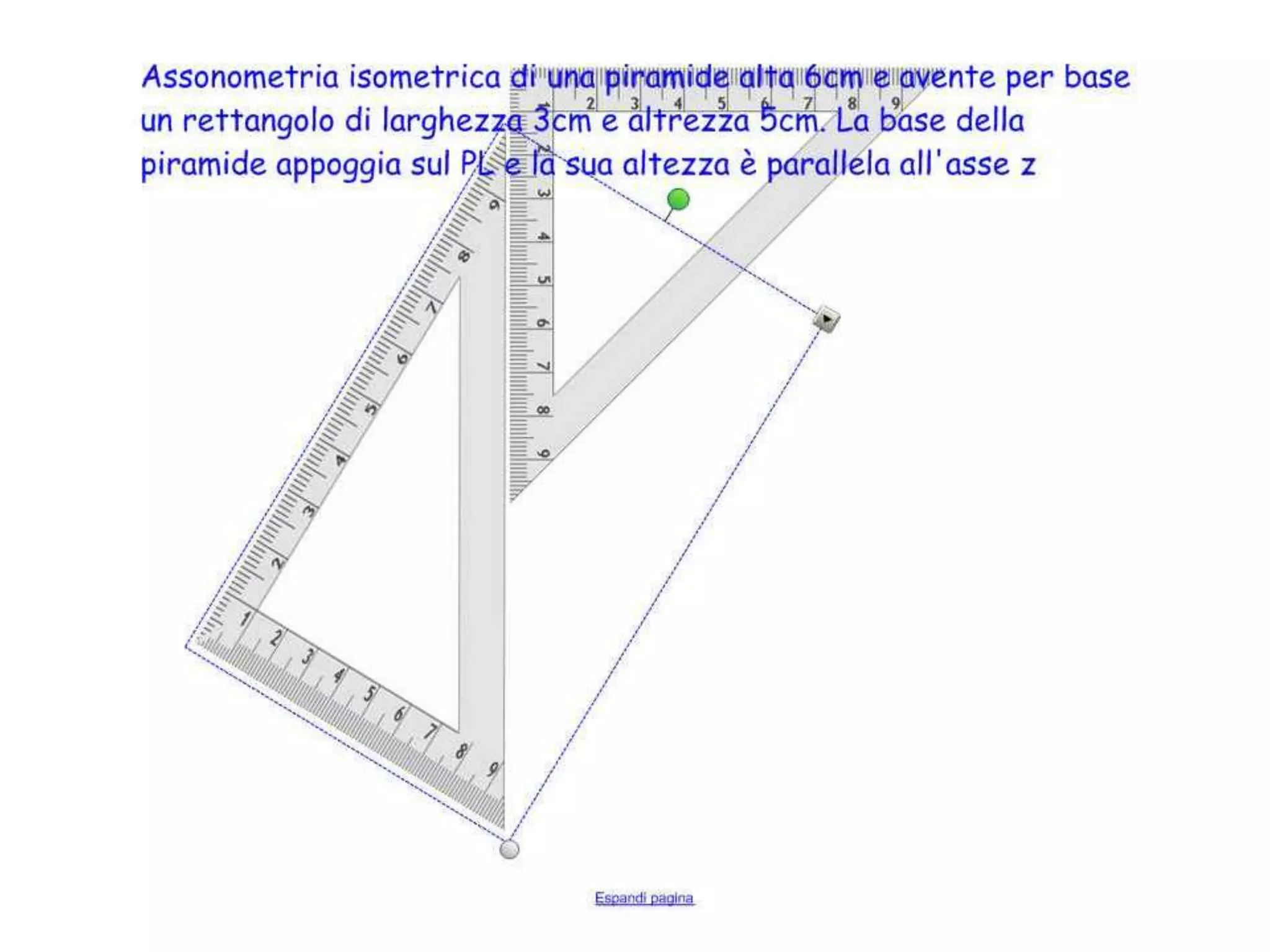 Piramide a base rettangolare Assonometria Isometrica | PPT
