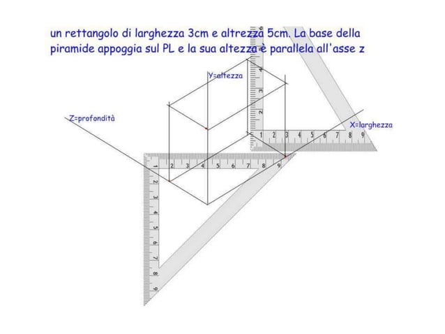 Piramide a base rettangolare Assonometria Isometrica | PPT