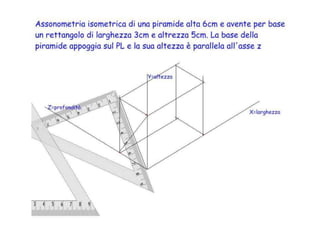 Piramide a base rettangolare Assonometria Isometrica | PPT