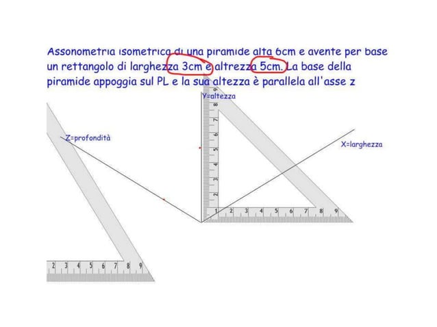 Piramide a base rettangolare Assonometria Isometrica | PPT
