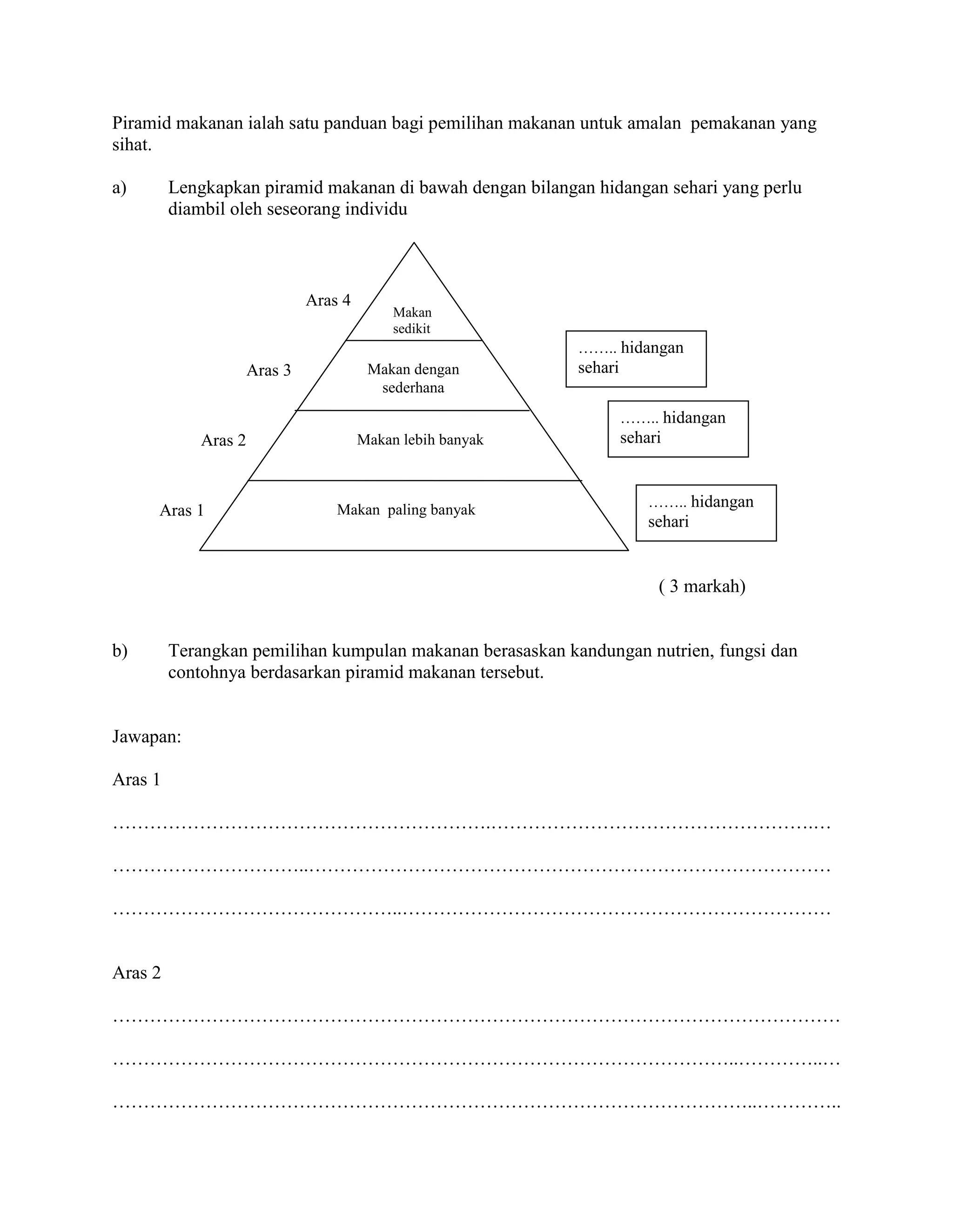Piramid makanan | DOCX