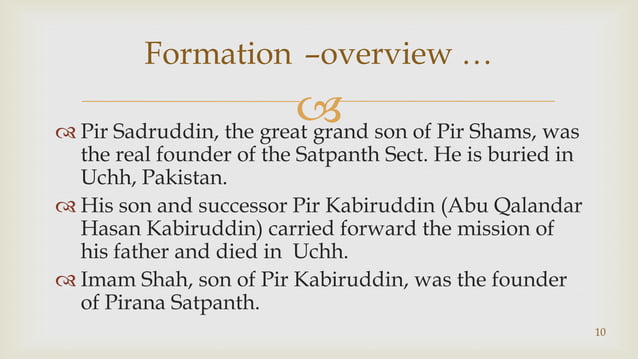 Series 33-E -PPT -Part 1 of 3 -Pirana Satpanth History -English | PPT