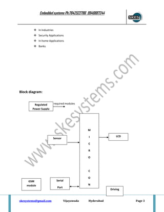 Pir and gsm based house security system | DOCX