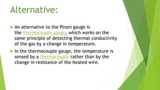 Pirani gauge | PPTX