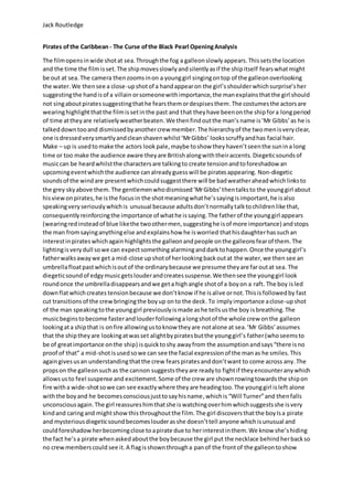 Pirates of the caribbean analysis | DOCX