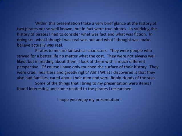 Pirates presentation | PPT