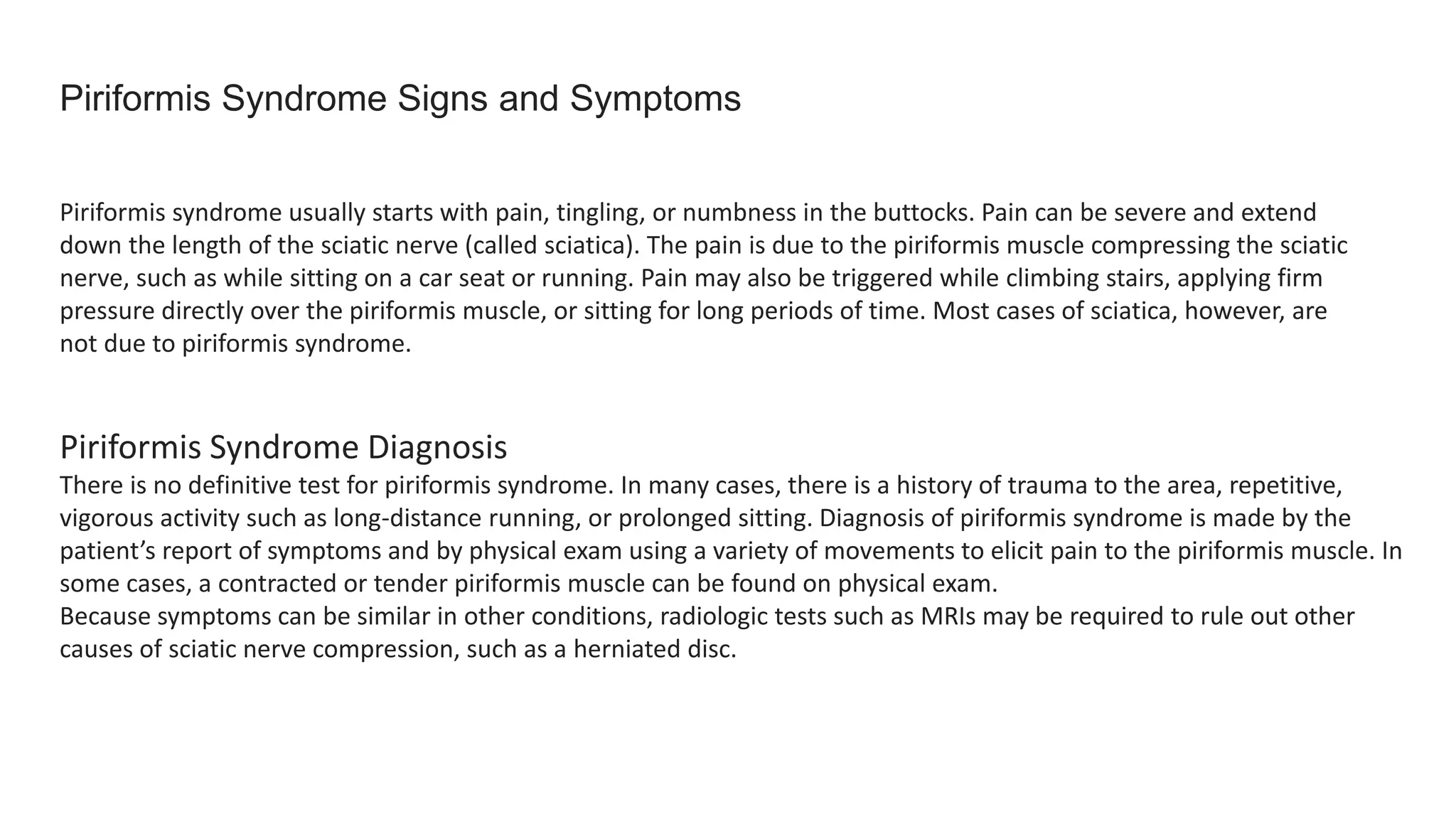 Piriformis sydrome and Pilates | PPTX