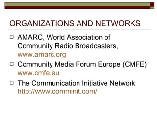 Community Radio In Europe and Finland | PPT