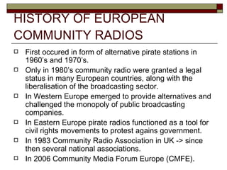 Community Radio In Europe and Finland | PPT