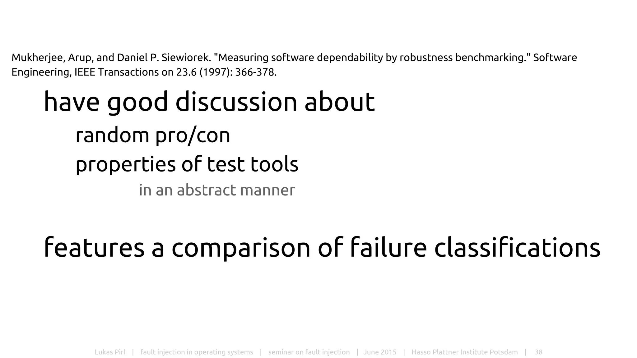 Fault Injection In Operating Systems Ppt