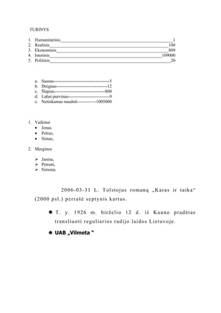 Pirma užduotis | DOC