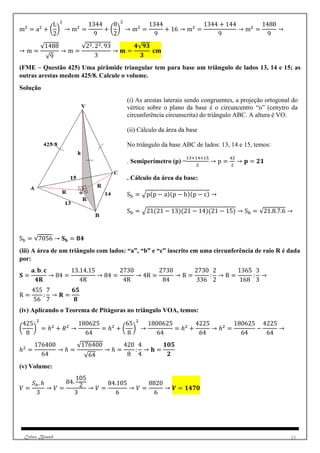 Pirâmides questões resolvidas do livro fundamentos de matemática elementar - vol. 10 | PDF
