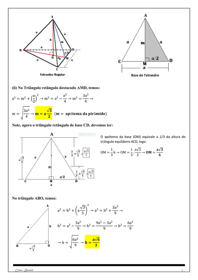 Pirâmides questões resolvidas do livro fundamentos de matemática elementar - vol. 10 | PDF