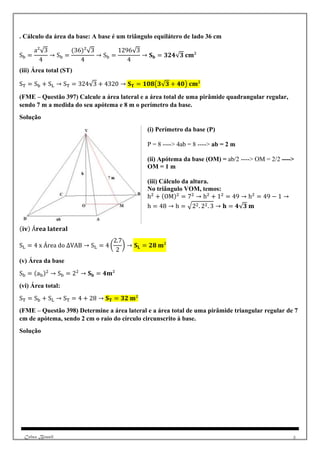 Pirâmides questões resolvidas do livro fundamentos de matemática elementar - vol. 10 | PDF