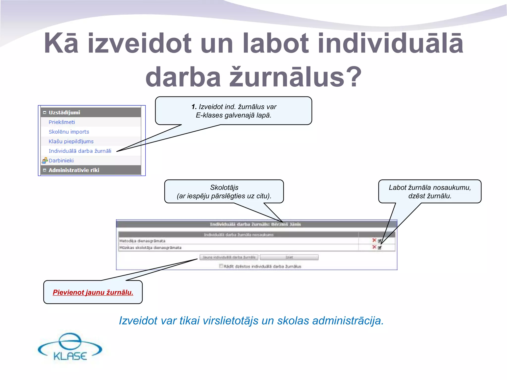 E-klases lietošana pirmsskolas izglītības iestādēs | PPTX
