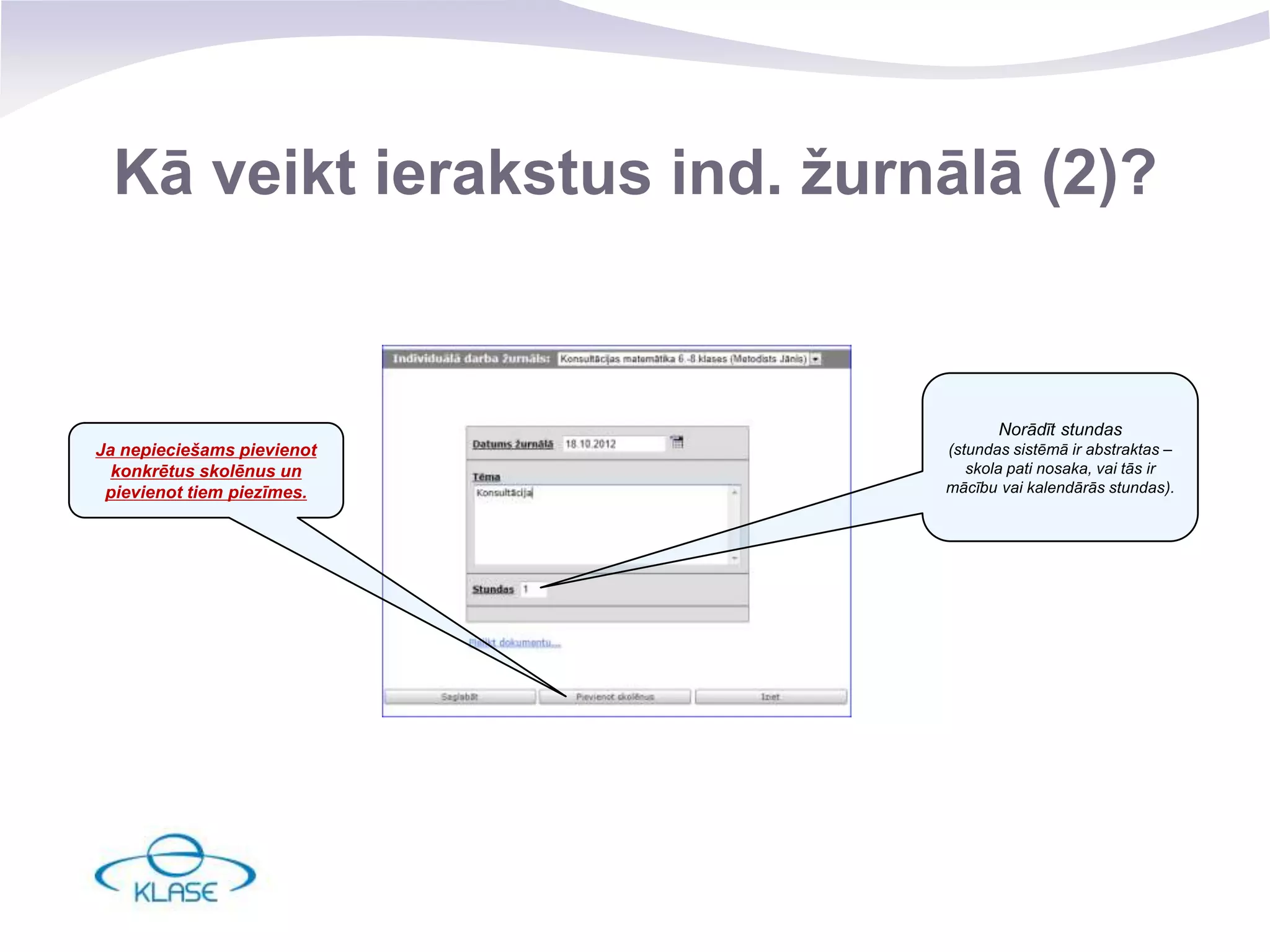E-klases lietošana pirmsskolas izglītības iestādēs | PPTX