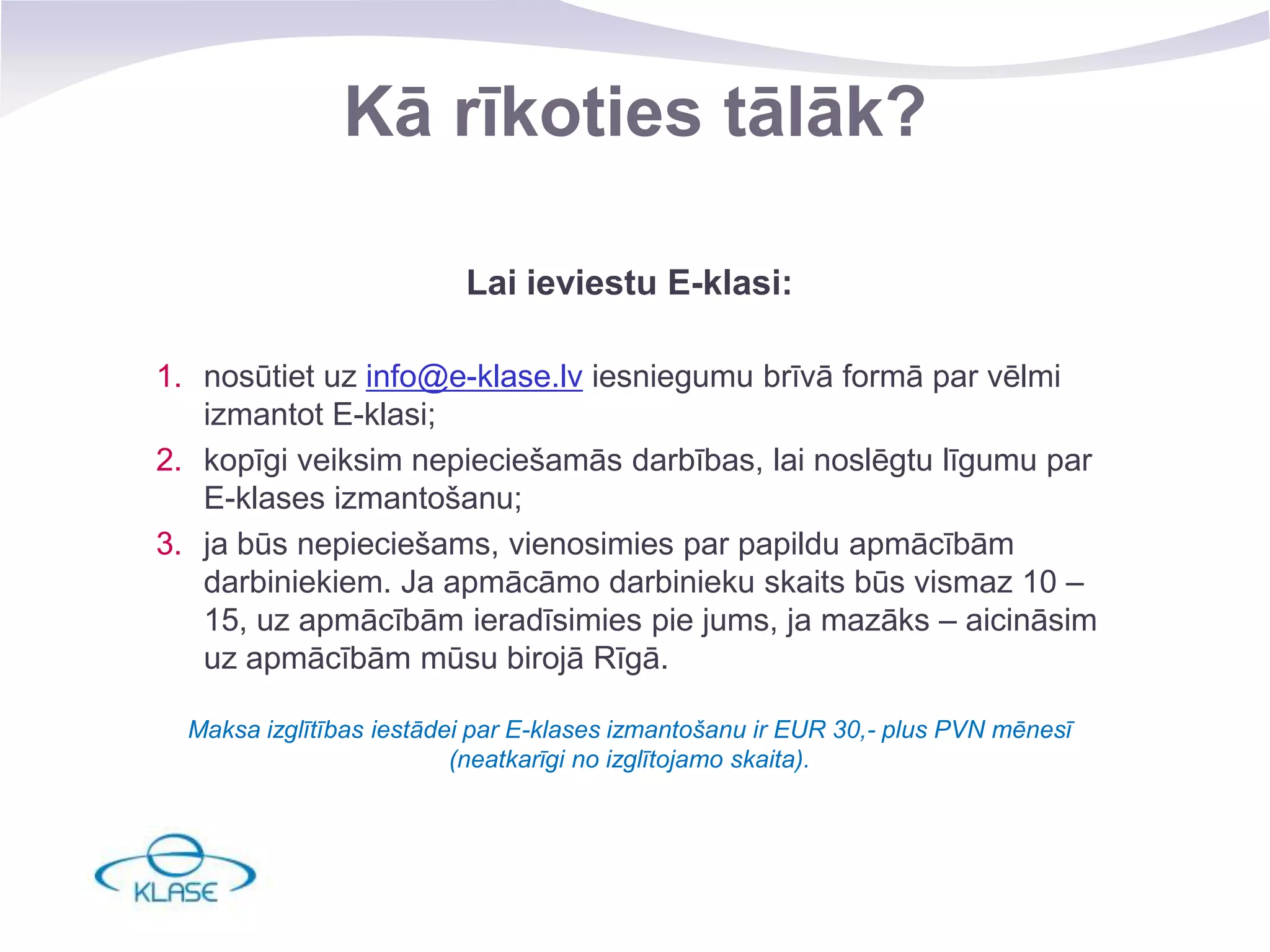 E-klases lietošana pirmsskolas izglītības iestādēs | PPTX