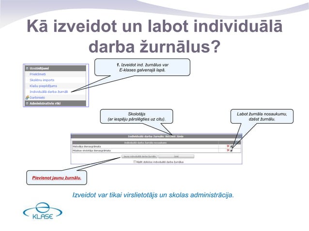 E-klases lietošana pirmsskolas izglītības iestādēs | PPTX