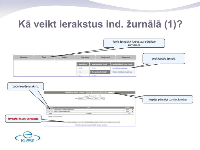 E-klases lietošana pirmsskolas izglītības iestādēs | PPTX