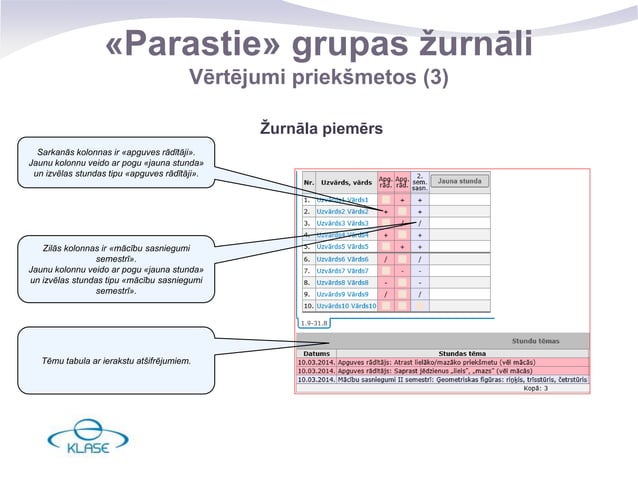 E-klases lietošana pirmsskolas izglītības iestādēs | PPTX