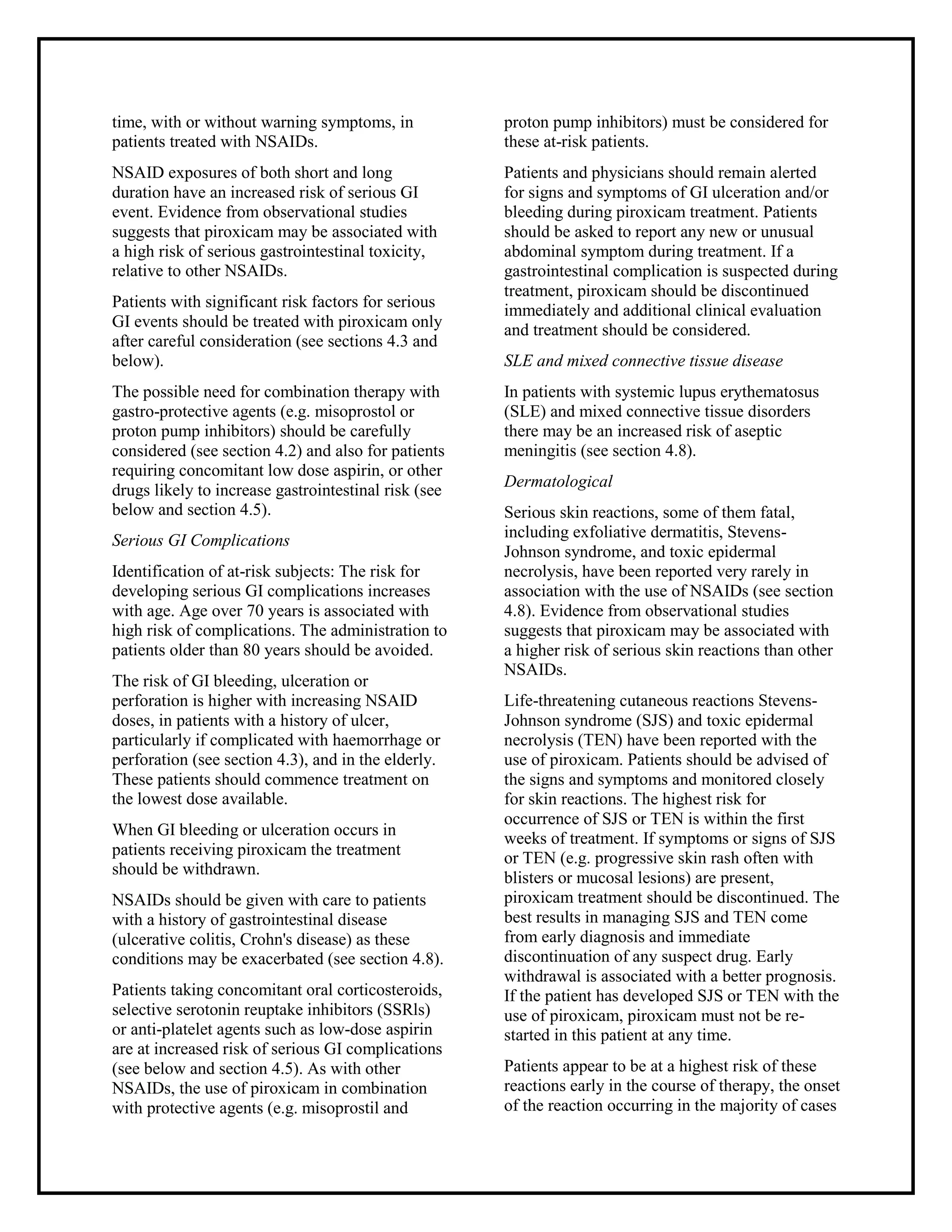 Piroxicam 20mg capsules smpc taj pharmaceuticals | PDF