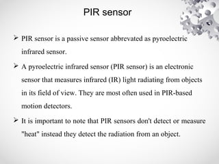 Pir sensor based security alarm system using um 3561 (2) | PPT
