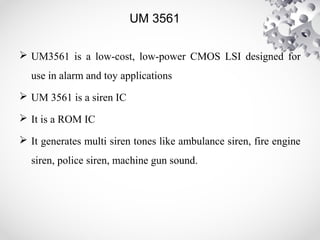 Pir sensor based security alarm system using um 3561 (2) | PPT