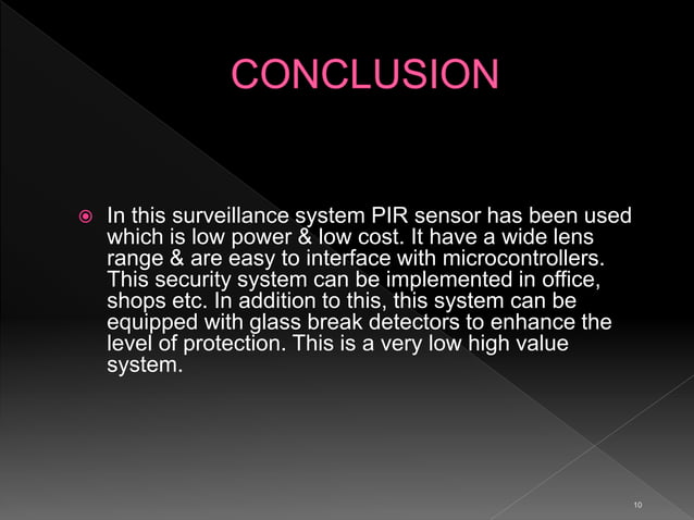 PIR sensing with arduino | PPTX