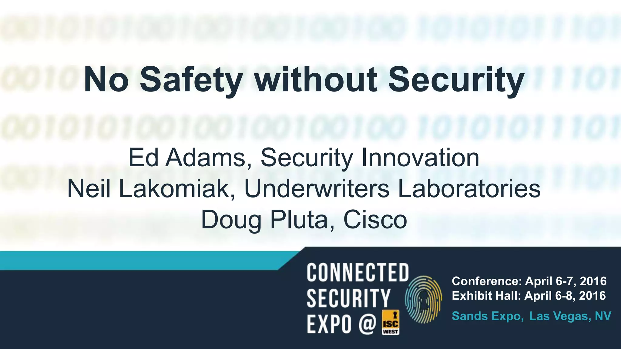 No Safety Without Security | PPTX