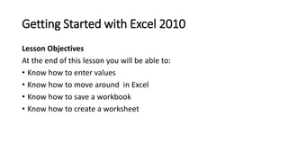 PIS1-Excel Lesson2.pptx | Desktop Publishing | Computer Software and Applications