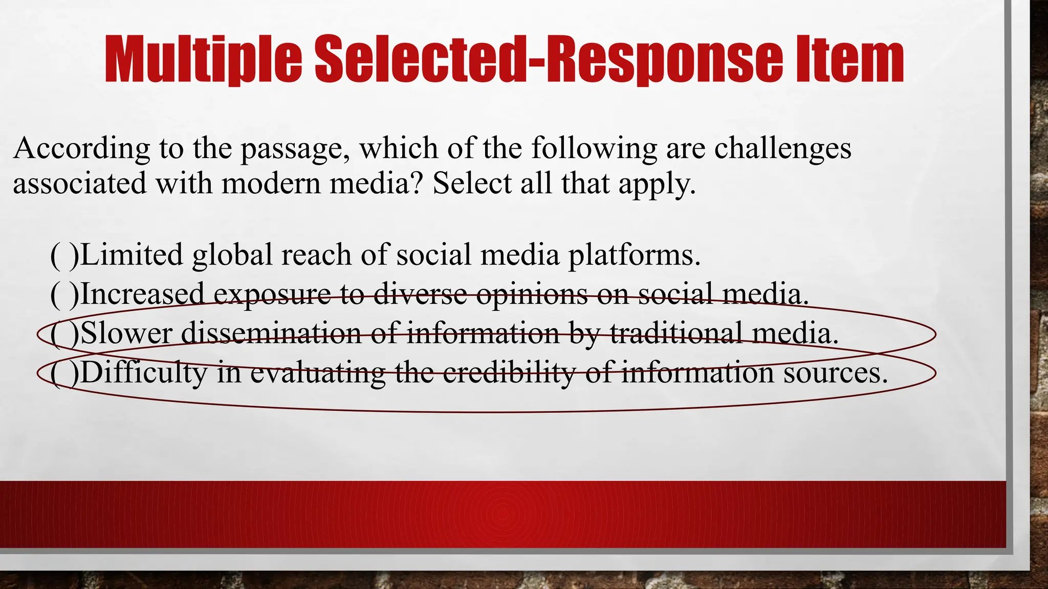 PISA-LIKE-QUESTIONS. sample test for senior high schoolpptx | PPTX