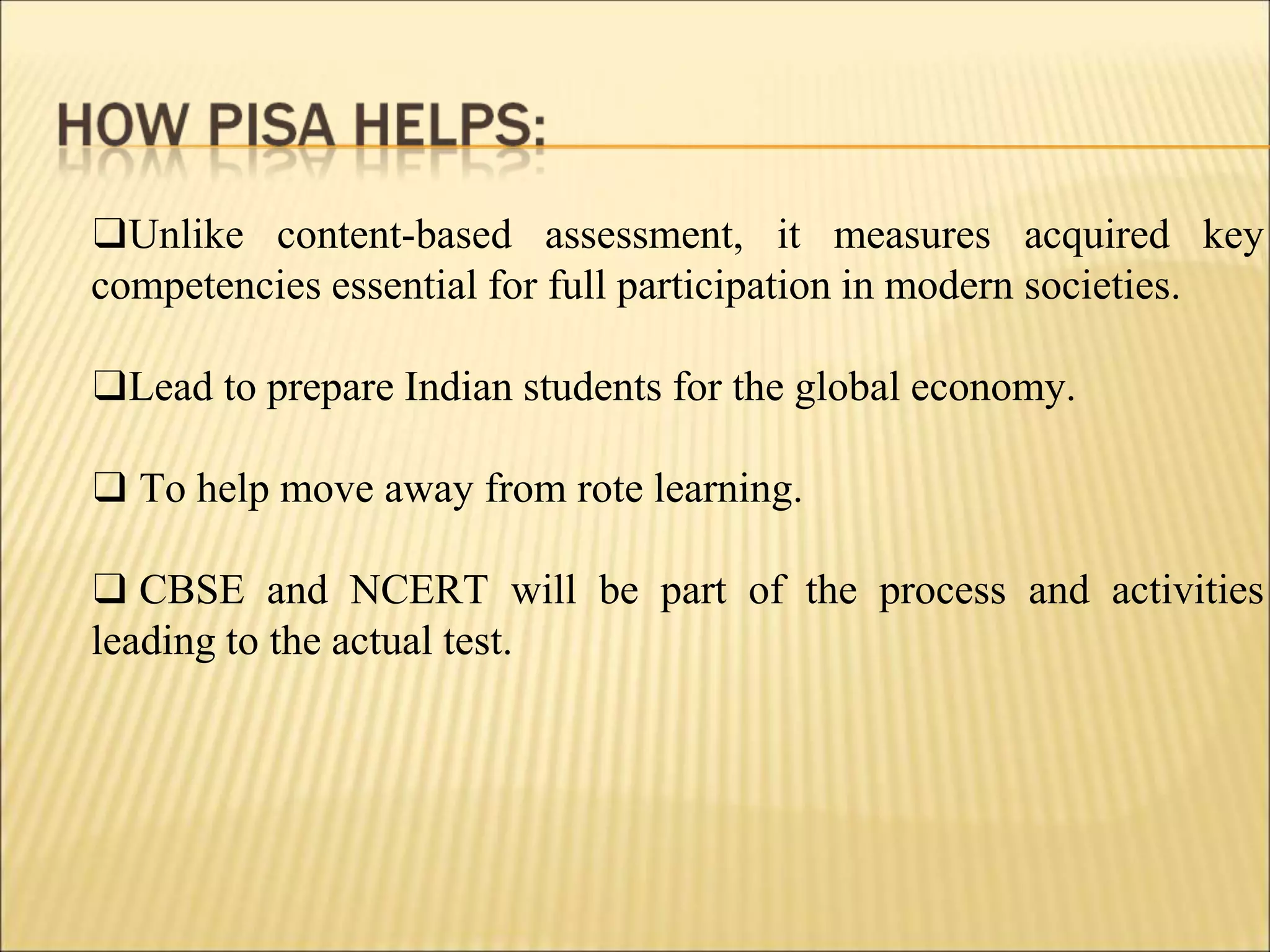 Programme for International Student Assessment | PPTX