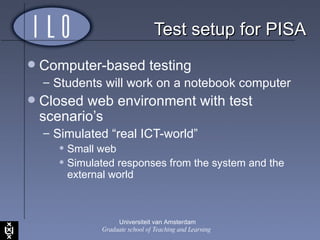 The PISA framework for assessment of ICT literacy. | PPT
