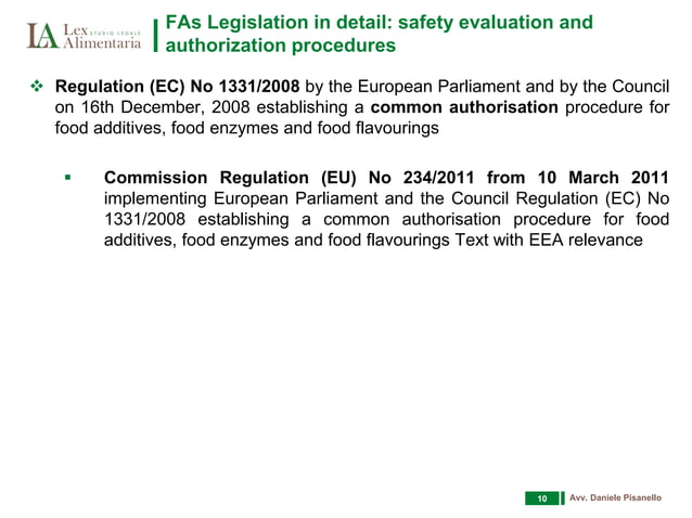 EU Food Regulation on Additives, Novel Foods and Food Contact Materials ...