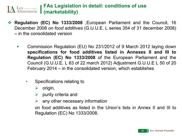EU Food Regulation on Additives, Novel Foods and Food Contact Materials ...