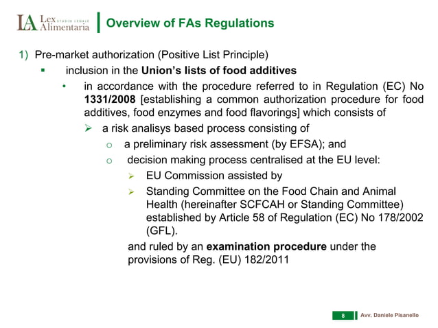 EU Food Regulation on Additives, Novel Foods and Food Contact Materials ...