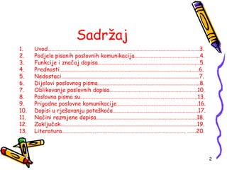 Pisano Poslovno Komuniciranje Ppt | PPT