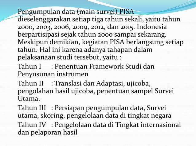 Pisa (programme international student assessment) | PPTX