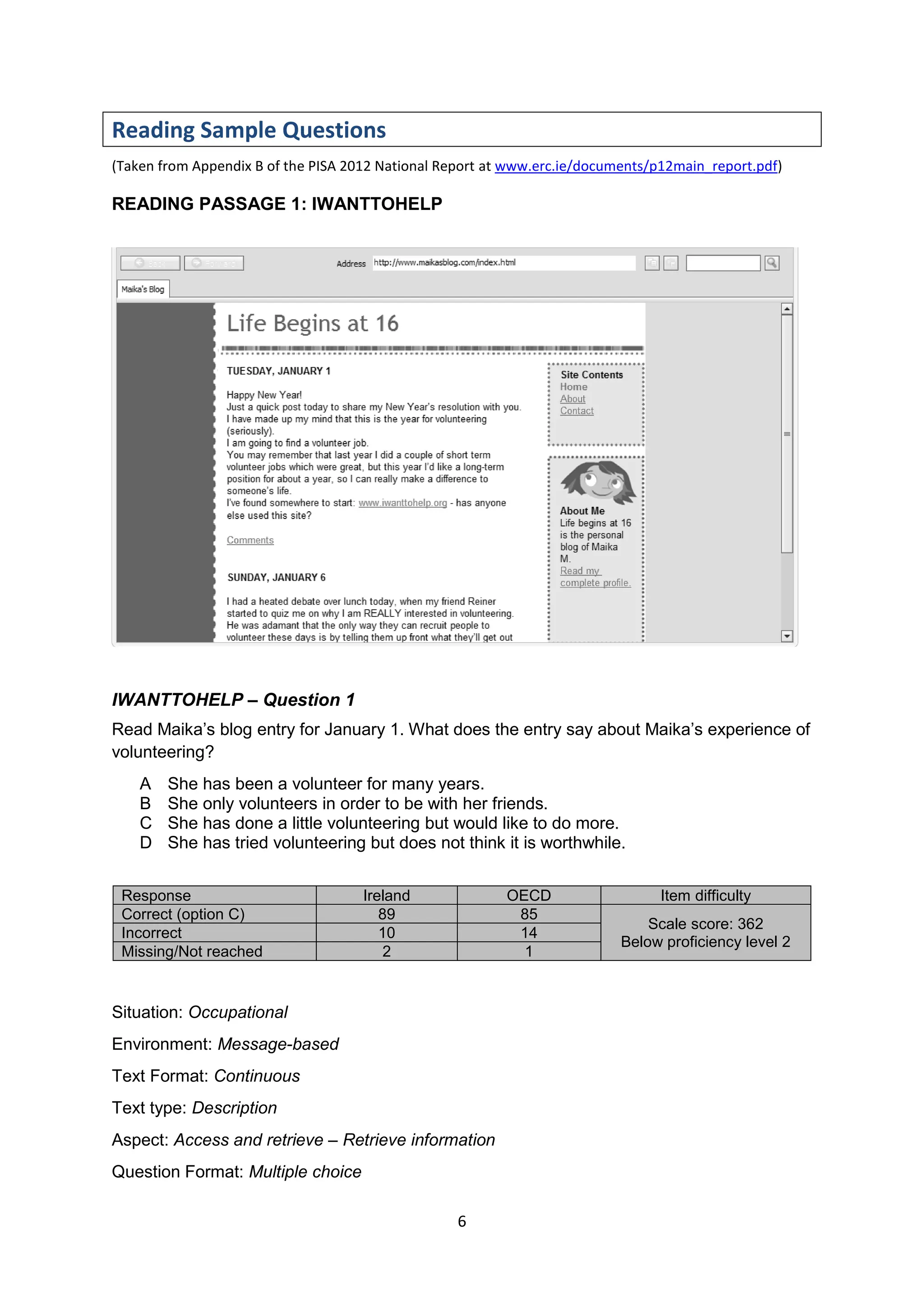 pisa_sample_questions.pdf PISAAA SAMSPM | PDF