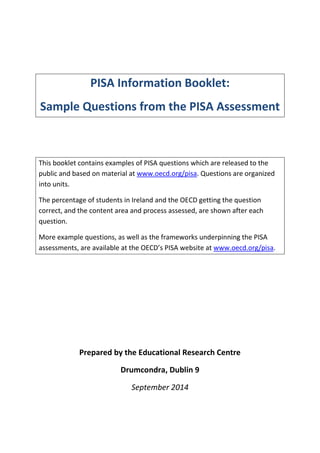 pisa_sample_questions.pdf PISAAA SAMSPM | PDF