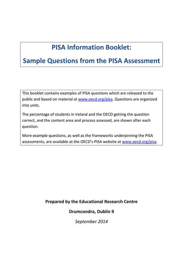 pisa_sample_questions.pdf PISAAA SAMSPM | PDF