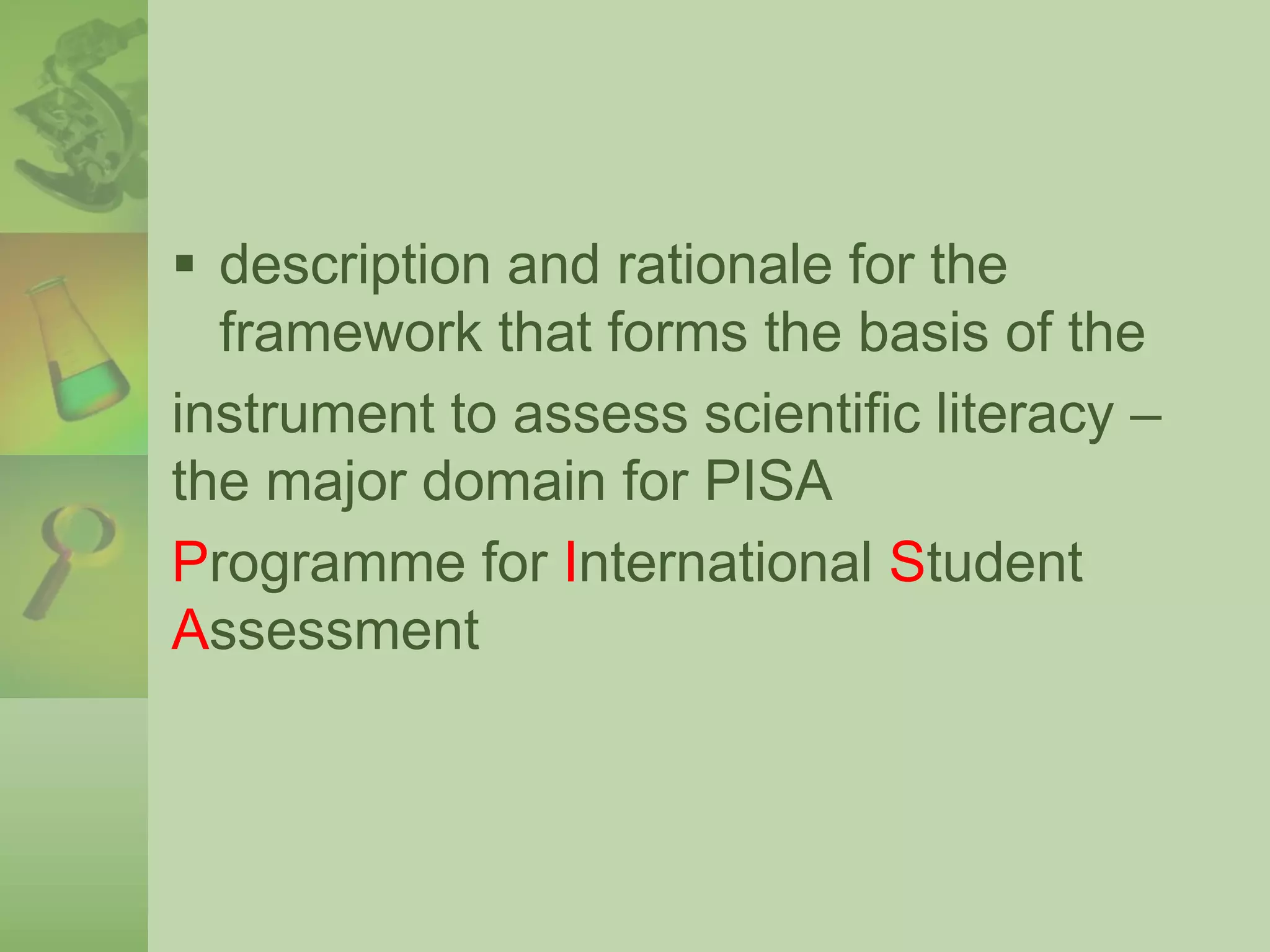 PISA Science Framework | PPTX