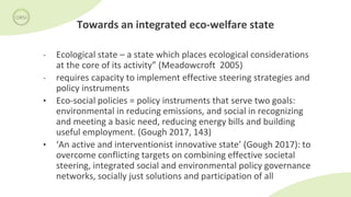 Towards ecowelfare state: orchestrating for systemic impacts. | PDF ...